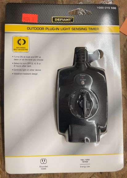 Defiant 15 Amp 24-Hour Outdoor Plug-In Mechanical Dusk to Dawn ...