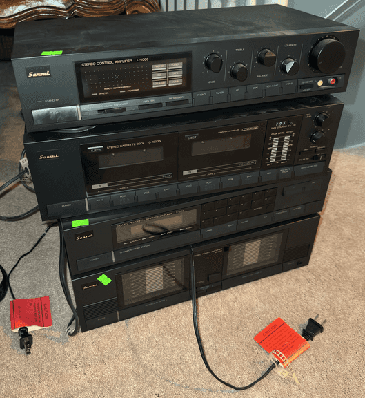 Sansui stereo system 4pc. - Metzger Property Services, LLC
