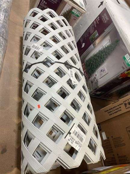 Veranda 4 ft. x 8 ft. Gray Classic Diamond Vinyl Lattice Panel ...