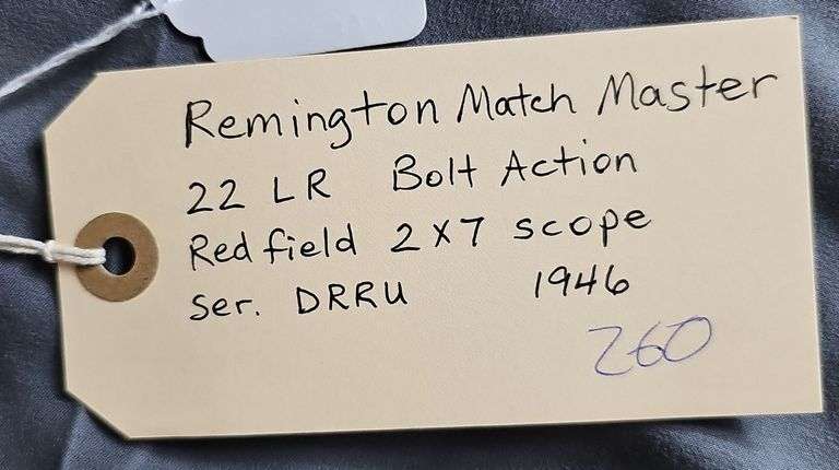 1946 Remington Matchmaster .22 LR, Bolt Action Rifle w/ Redfield 2X7 ...