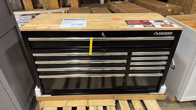 Husky Modular Tool Storage 52 in. W x 20 in. D Standard Duty Black ...