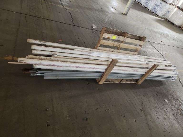 Bulk Skid Lot of Misc. PVC, Grey Conduit, Copper Pipe, and Blue Air ...