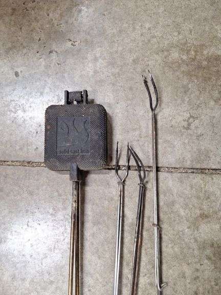 Camp fire pie iron and roasting sticks - Metzger Property Services, LLC