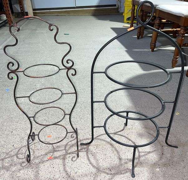 3-Tier Metal Plate Rack, 4-Tier Metal Mini Plate Rack 25” 23” - Metzger ...