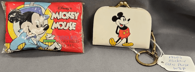 1960s Mickey Coin Purse WDP, Disney's Mickey Mouse Tissues - Metzger ...