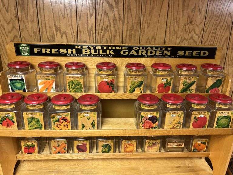 Keystone quality Fresh Bulk seed display cabinet with canisters, 1 ...