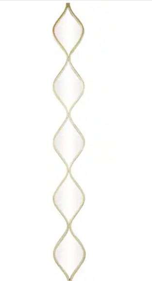 Litton Lane 59 in. x 7 in. Slim Stacked Chain 5 Layer Geometric Framed ...
