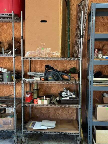 Wire shelving rack on casters 36x18x80" (contents not included ...