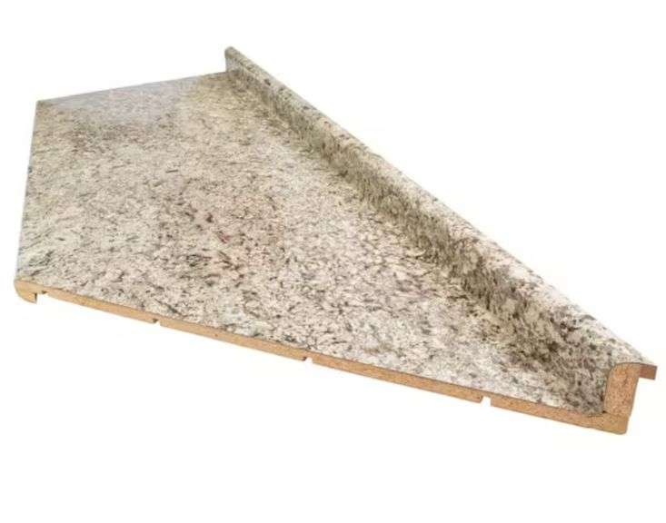 Hampton Bay 10 ft. Right Miter Laminate Countertop in Textured Tuscan ...