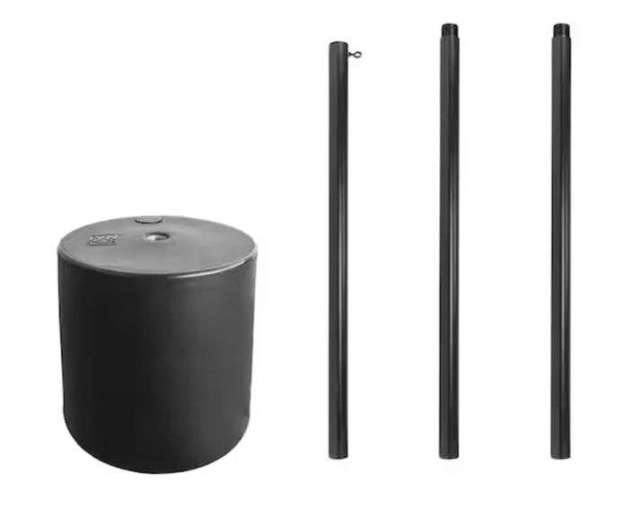 ALLSOP 9.5' Heavy-Duty String Light Pole Stand with Freestanding Tank ...