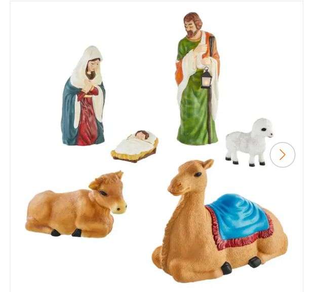 Home Accents Holiday 6-Piece LED Nativity Scene Holiday Yard Decoration ...