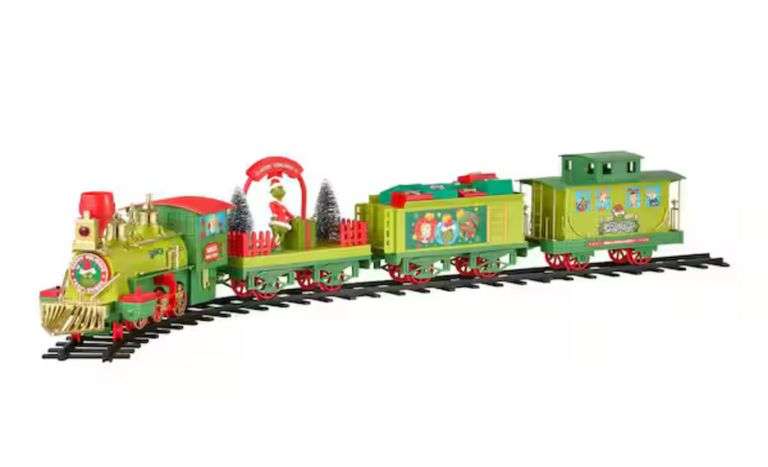 36-Piece Battery Operated Grinch Holiday Express Train - Metzger ...