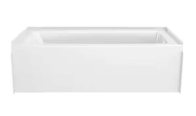 Delta Classic 500 60 in. x 30 in. Alcove Deep Soaking Bathtub with ...