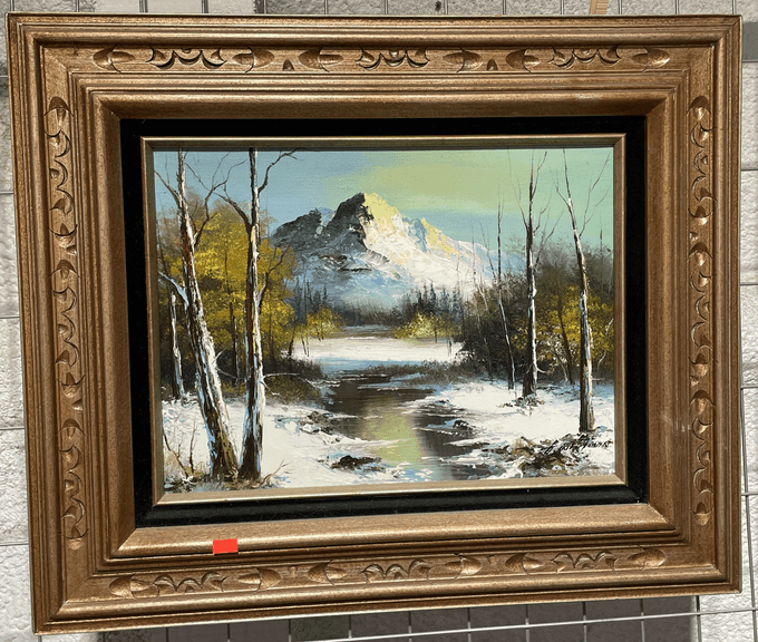 Framed & signed canvas painting 24”x20” - Metzger Property Services, LLC