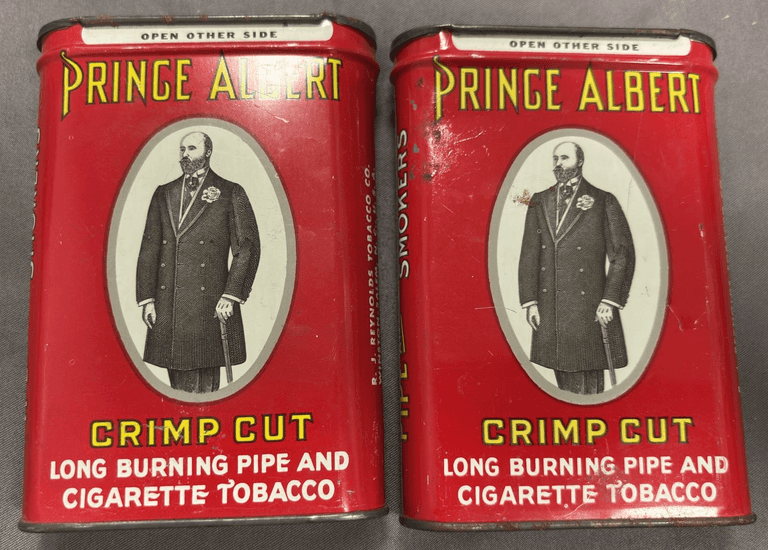 2- Prince Albert Crimp Cut Tobacco Cans - Metzger Property Services, LLC