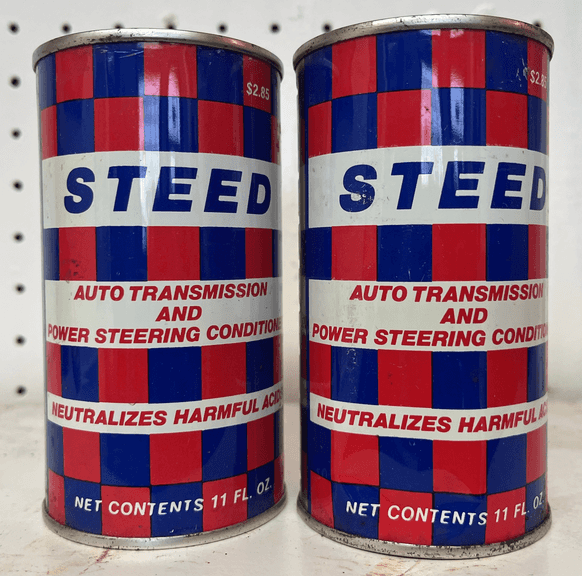 2 Steed Auto Transmission and Power Steering Conditioner Tins - Full ...