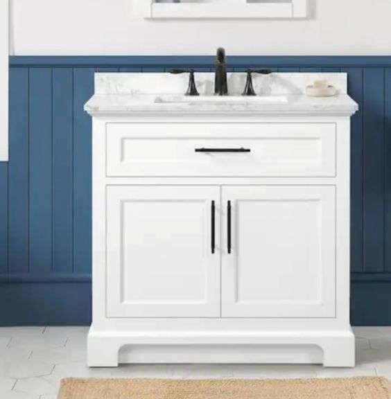 Home Decorators Collection Doveton 36 in. Single Sink Freestanding ...