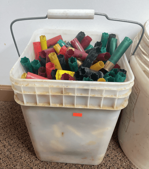 10”x13” Bucket of Empty Shotgun Shells assortment - Metzger Property ...
