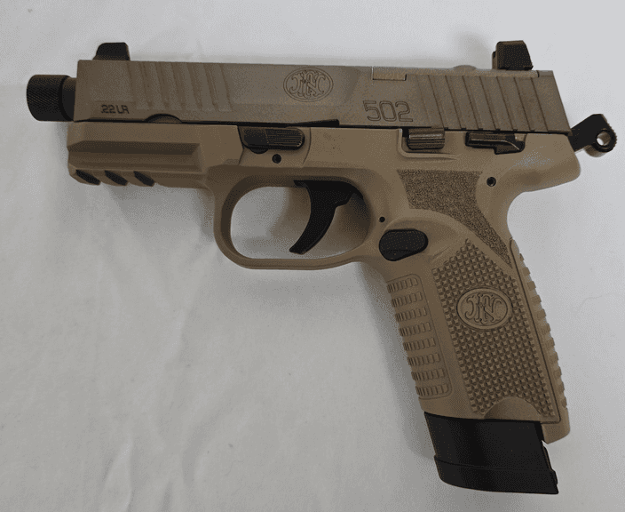 FN Model 502 .22LR Pistol with Extended Magazine, Extra Magazine, Sight ...