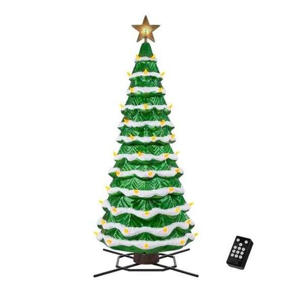8.5 Ft. Giant -Sized Color Changing LED Tree Holiday Yard Decoration ...