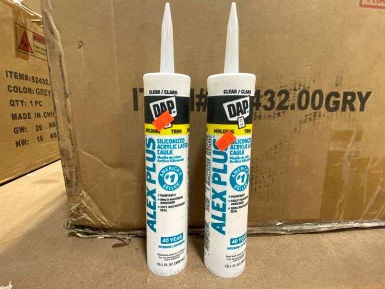 2 - DAP ALEX PLUS 10.1 Oz. Clear Acrylic Latex Caulk Plus Silicone ...