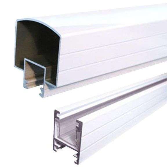 PEAK 4 Ft. White Aluminum Deck Railing Hand and Base Rail - Metzger ...