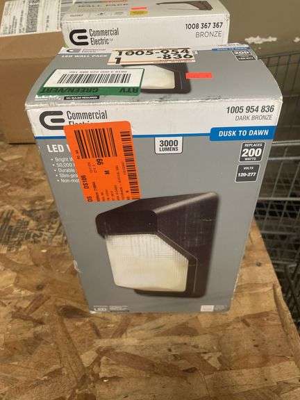 Commercial Electric 150W Equivalent Integrated LED Bronze Outdoor ...