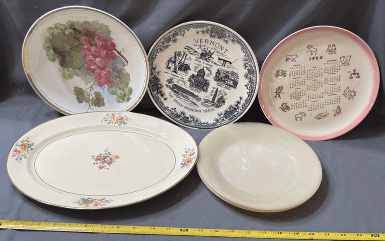 Fire King plates, collector plates, Koontz Bakery plate, Atlas platter ...