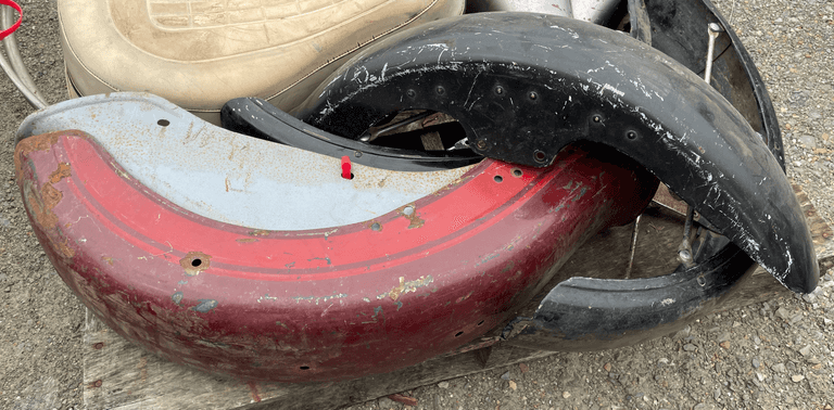 Vintage Motorcycle Fenders - Metzger Property Services, LLC