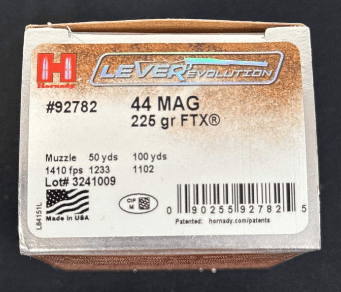Hornady .44 MAG 225 grain ammo - 20 rounds - Metzger Property Services, LLC