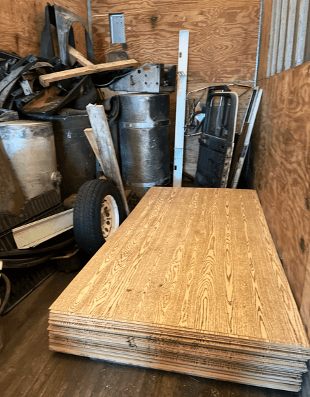 Contents of semi trailer, Oliver parts, radiators, aluminum toolbox and ...