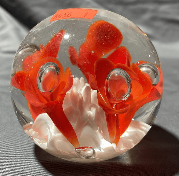 Joe st Clair glass paperweight with controlled bubbles - Metzger ...
