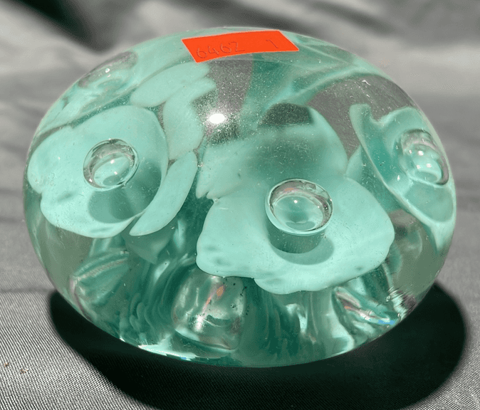Joe st Clair glass paperweight with controlled bubbles - Metzger ...