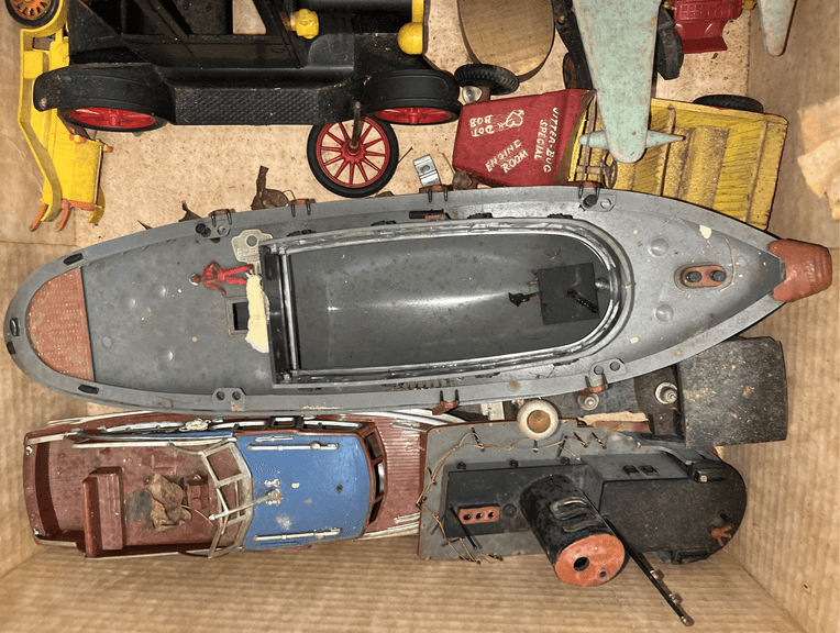 Model boats, cars, figurines - Metzger Property Services, LLC