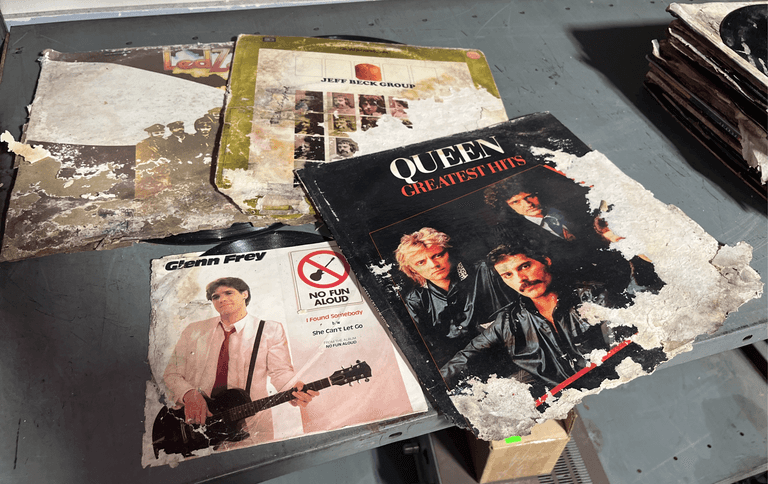 Record albums assortment (all sleeves are water damaged) - Metzger ...