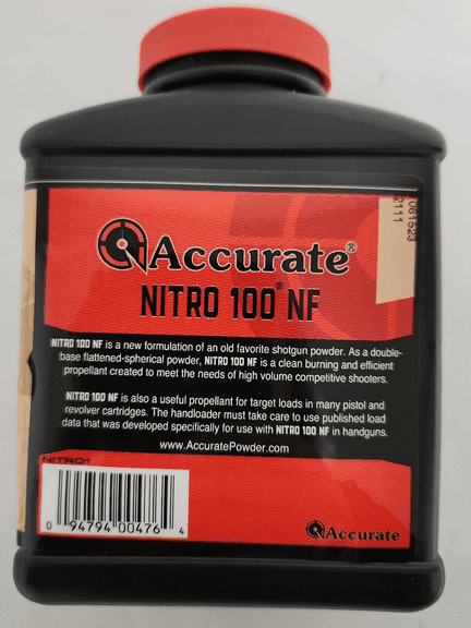 Accurate Nitro 100 NF smokeless propellant 1lb. - Metzger Property ...