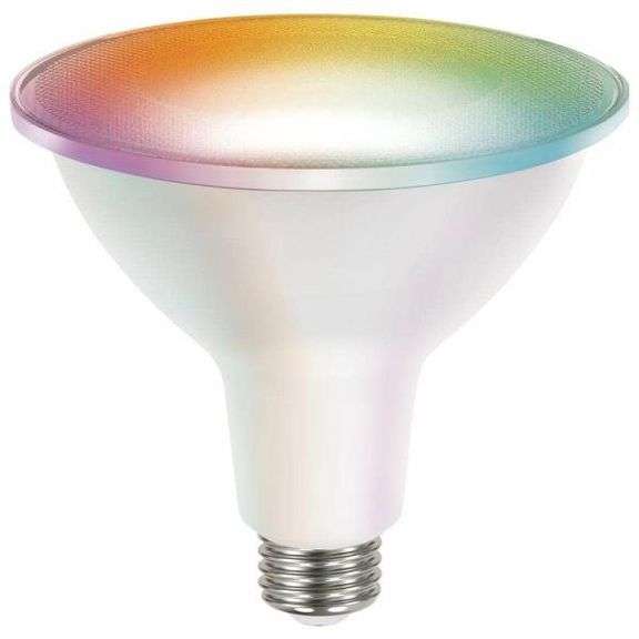 120-Watt Equivalent Smart PAR38 Color Changing CEC LED Light Bulb with ...
