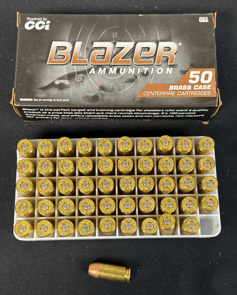 Blazer Ammunition .40 S&W 165 gr. FMJ 5210 Brass Case - 50 Count ...