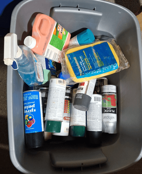 Spray Paint Assortment, Citristrip Paint Stripper, Wallpaper Stripper ...