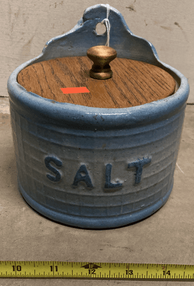 Salt Crock with Wood Lid - Metzger Property Services, LLC