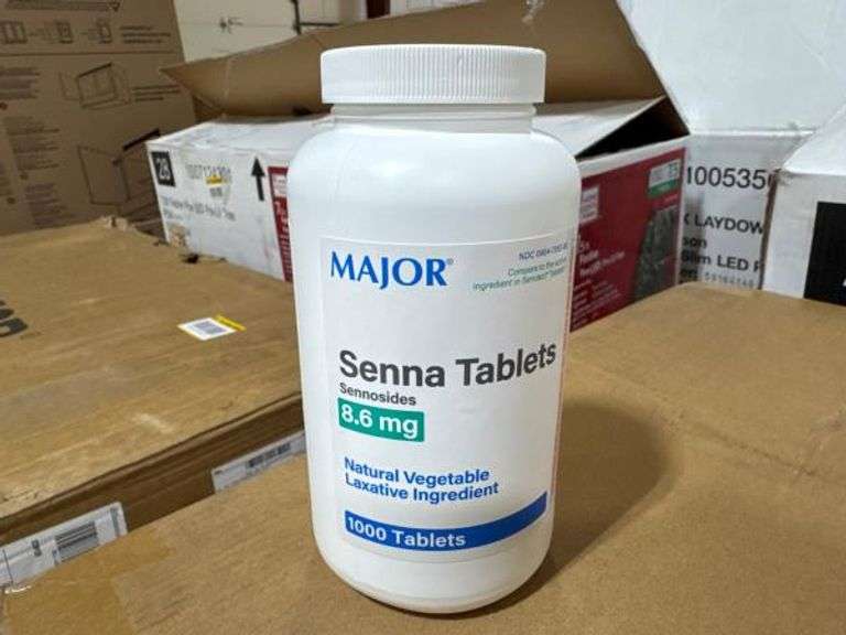 MAJOR Senna Tablets 8.6 MG Natural Vegetable Laxative Ingredient 1000 ...