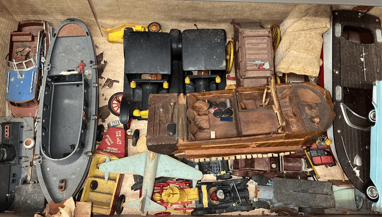 Model boats, cars, figurines - Metzger Property Services, LLC