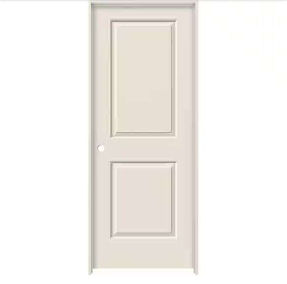 JELD-WEN 30 in. x 80 in. 2 Panel Cambridge Primed Right-Hand Smooth ...
