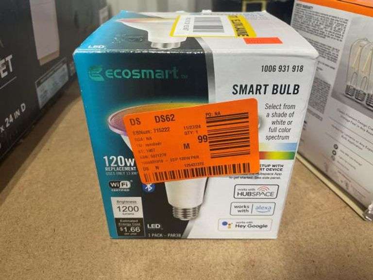 120-Watt Equivalent Smart PAR38 Color Changing CEC LED Light Bulb with ...