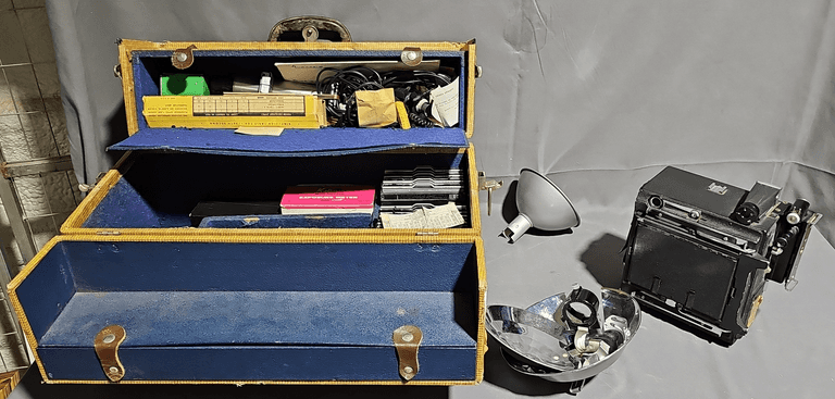 Pacemaker Graphic with Kalart Multi Flash 4x5 Graphic Film Holder 7.5 ...