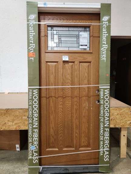 36" x 80" security door left handed inswing has scuffs and scratches ...