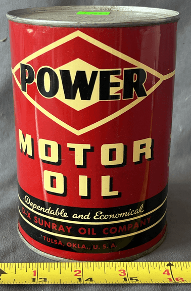 Power Motor Oil D-X Sunray Oil Company 1 Quart Can - Full - Metzger ...