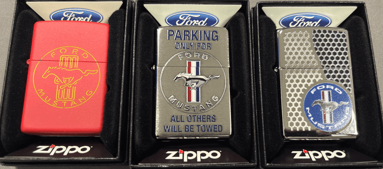 3- Zippo Collector Ford Lighters (seal not broken) - Metzger Property ...