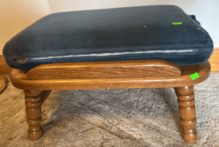 Wood foot stool 22"x14"x22" - Metzger Property Services, LLC
