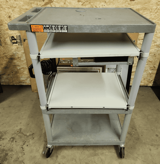 Rolling cart with electric supply 27" W x 18" D x 41" H - Metzger ...
